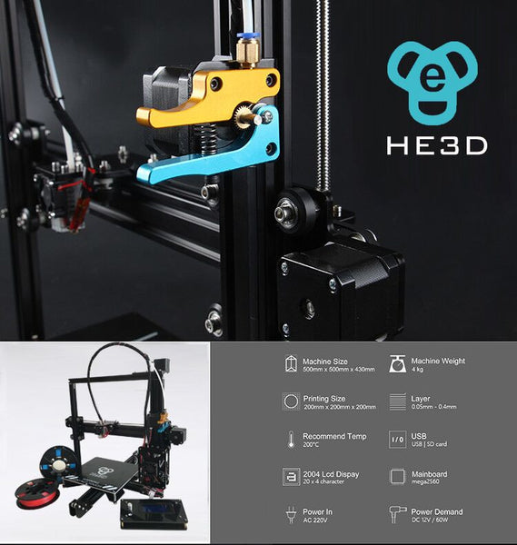He3D Prusa EI3 3D Printer with Filament | 3D Printer Universe